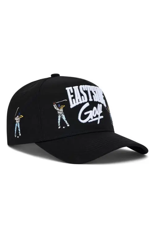 EASTSIDE GOLF Sequence Embroidered Snapback Cap - Black