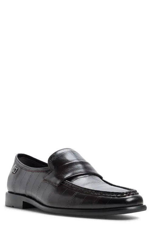 Aldo Emanuele Leather Loafer - Dark Brown