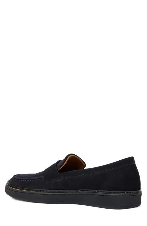 Aquatalia Bucarest Water Repellent Penny Loafer - Navy Suede