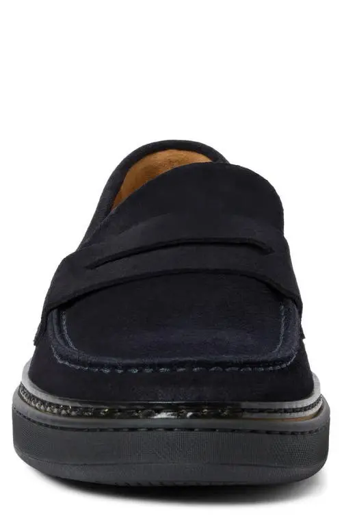 Aquatalia Bucarest Water Repellent Penny Loafer - Navy Suede