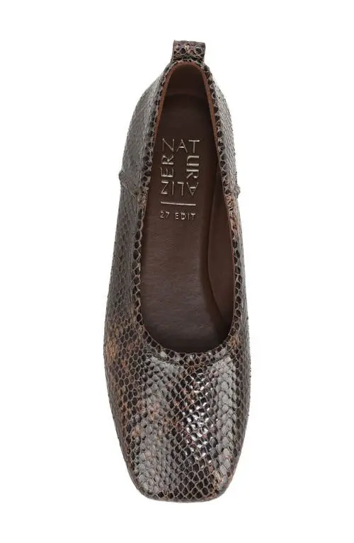 27 EDIT NATURALIZER Dream Croc Embossed Leather Flat