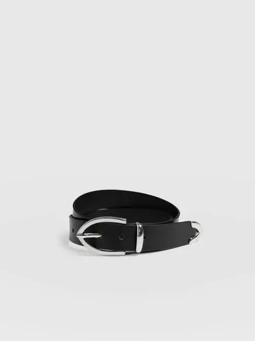 SAINT + SOFIA Hoxton Belt - Black/silver