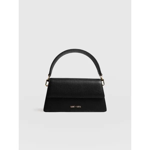 SAINT + SOFIA Lennox Half Flap Bag - Black
