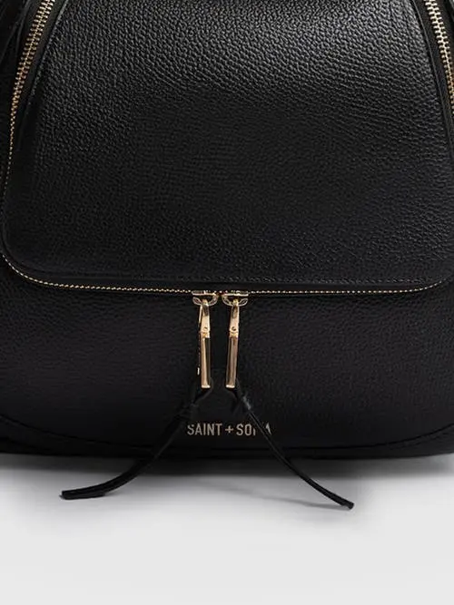 SAINT + SOFIA Marlowe Messenger Bag - Black
