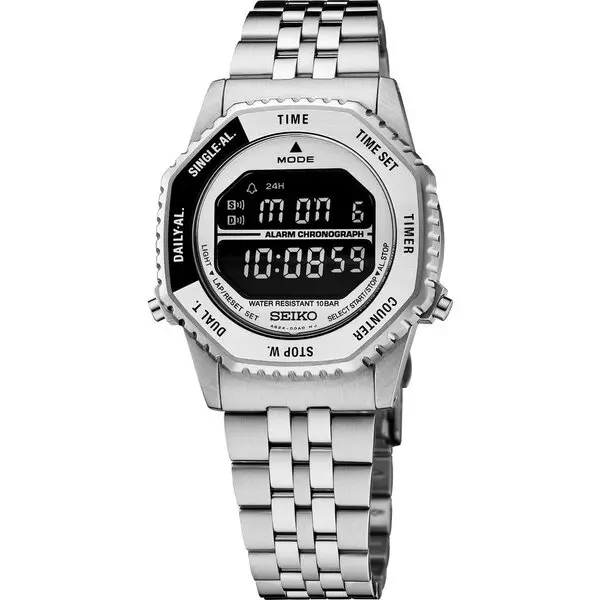 SEIKO WATCHES Essentials Rotocall Digital Chronograph Bracelet Watch - Black/silver