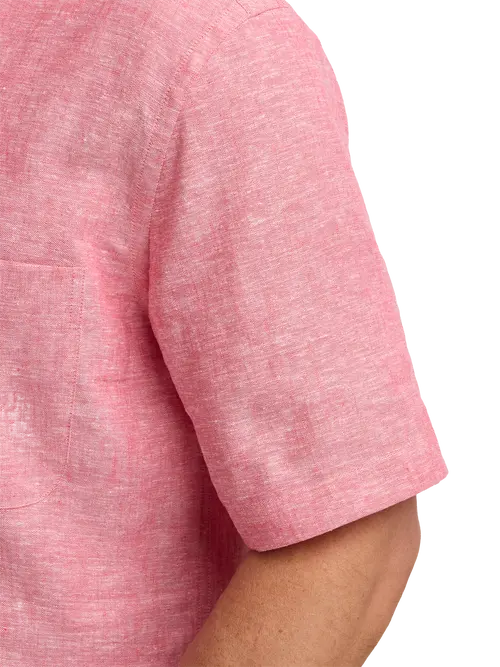 PAUL FREDRICK Linen Blend Solid Casual Shirt