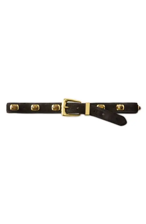 Veronica Beard Embellished Suede Belt - Black