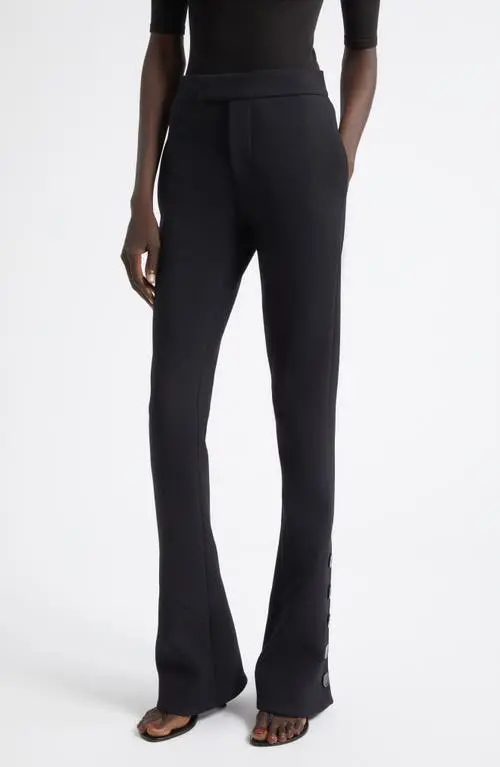 Proenza Schouler Althea Straight Leg Bi-stretch Pants - Black