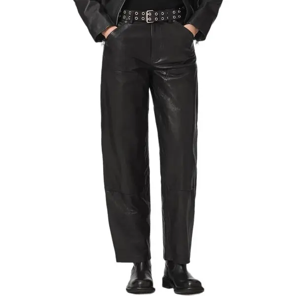 ALLSAINTS Manta Wide Leg Leather Trousers