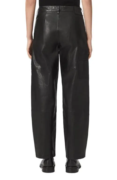 ALLSAINTS Manta Wide Leg Leather Trousers