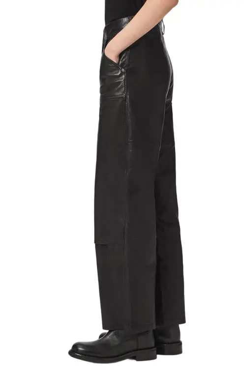 ALLSAINTS Manta Wide Leg Leather Trousers