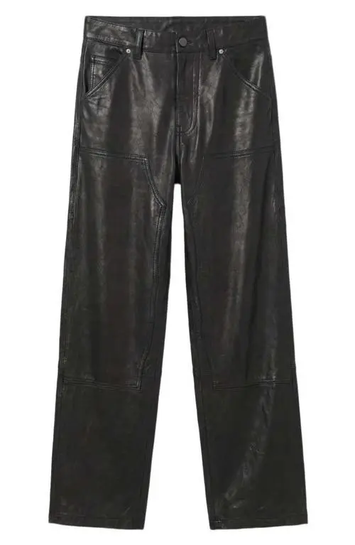 ALLSAINTS Manta Wide Leg Leather Trousers