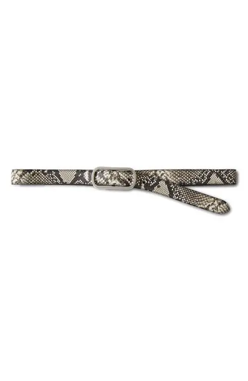 Veronica Beard Snake Embossed Leather Loop Belt