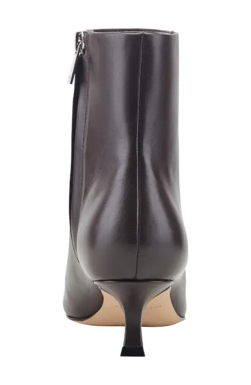 Marc Fisher Kole Leather Bootie - Dark Brown