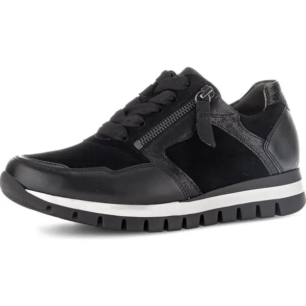 Gabor Bridget Leather Sneaker - Black