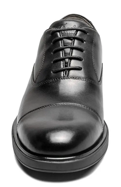 Florsheim Avenue Leather Cap Toe Oxford - Black