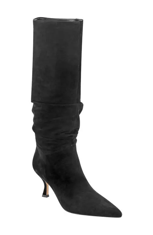 Marc Fisher Vinter Pointed Toe Knee High Boot - Black