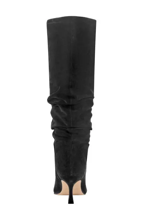 Marc Fisher Vinter Pointed Toe Knee High Boot - Black