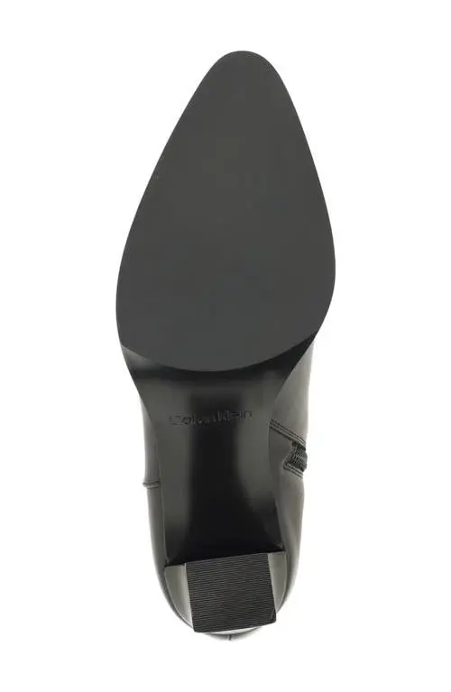 Calvin Klein Deven Leather Bootie - Black Leather