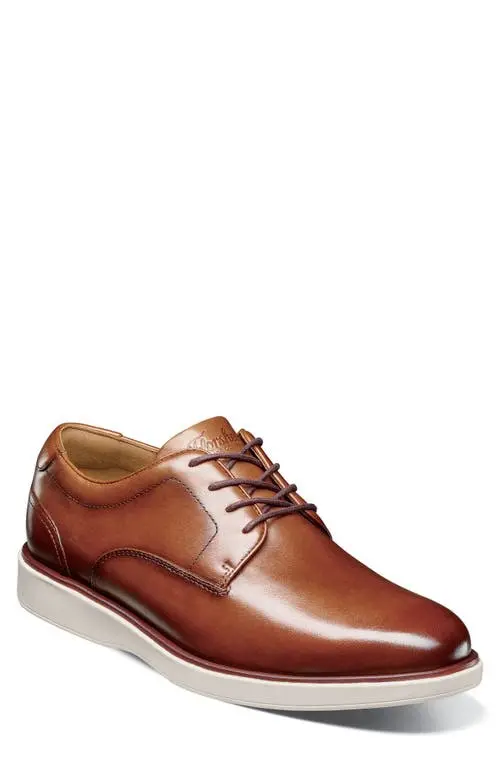 Florsheim Avenue Plain Toe Leather Derby - Cognac Mlt