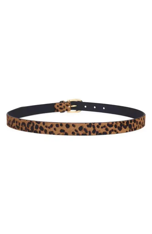 FAVORITE DAUGHTER Skinny Calf Hair Belt - Leopard