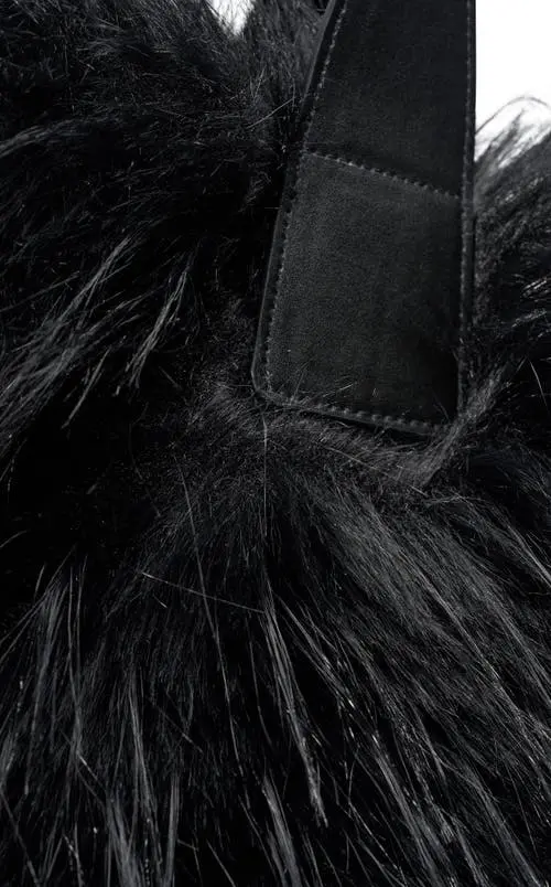 AZALEA WANG Confidante Faux Fur Handbag - Black