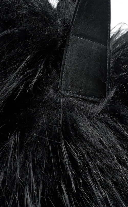 AZALEA WANG Confidante Faux Fur Handbag - Black