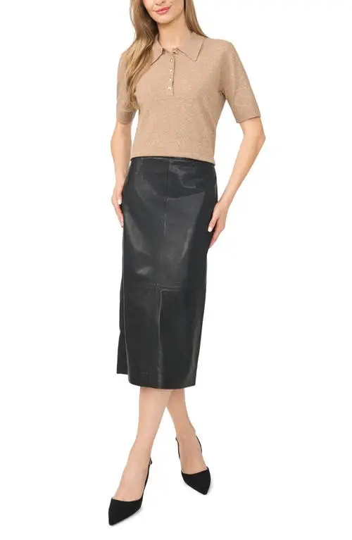Ted Baker London Remy Short Sleeve Button Detail Sweater