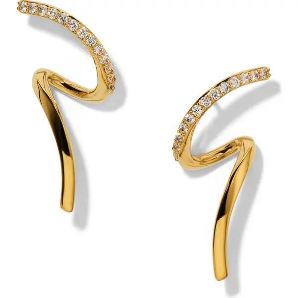 Nadri Muse Twirl Stud Earrings - Gold