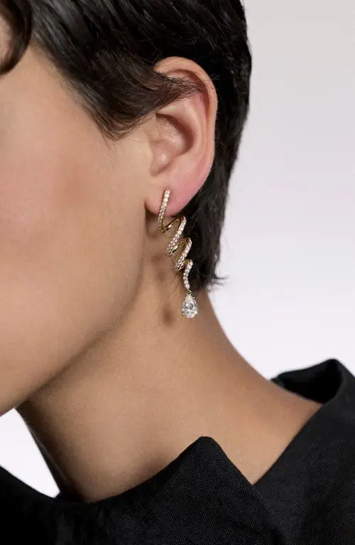 Nadri Muse Twirl Cubic Zirconia Linear Drop Earrings