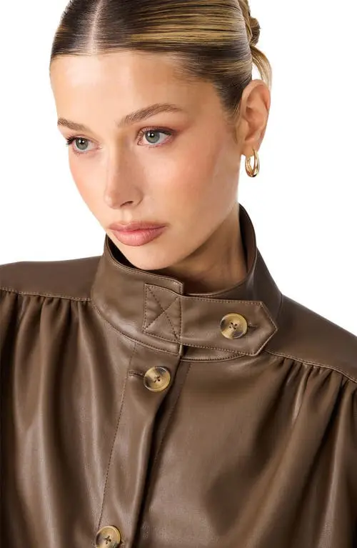 Steve Madden Deedee Faux Leather Bomber Jacket