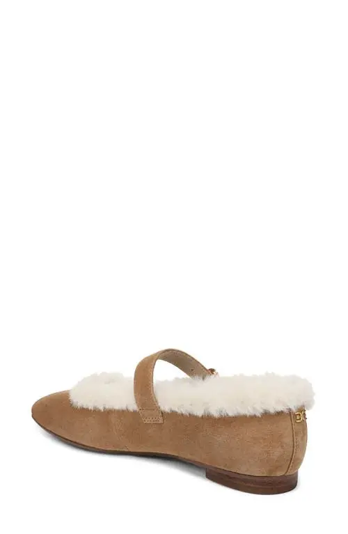 Sam Edelman Michaela Faux Fur Trim Mary Jane Flat