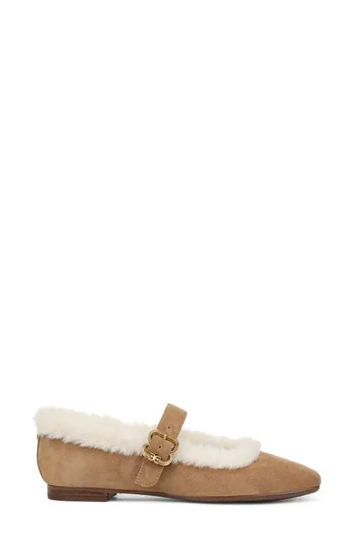 Sam Edelman Michaela Faux Fur Trim Mary Jane Flat