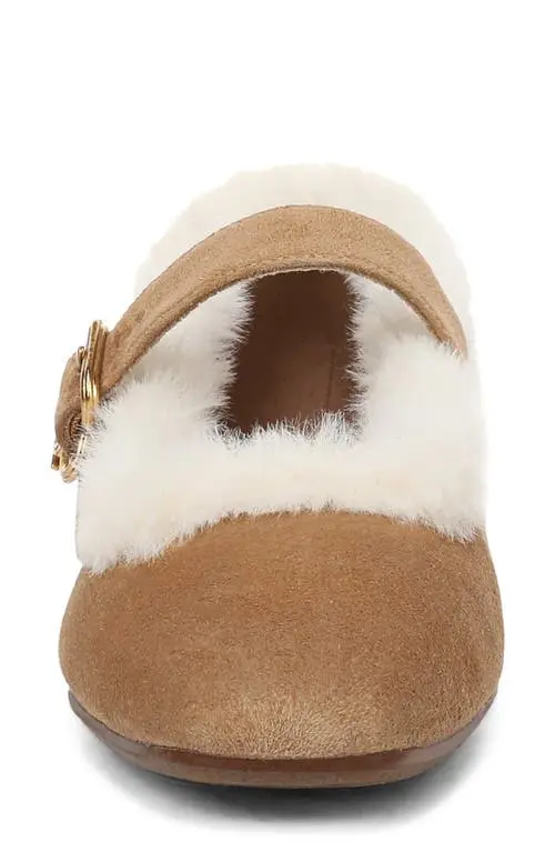 Sam Edelman Michaela Faux Fur Trim Mary Jane Flat