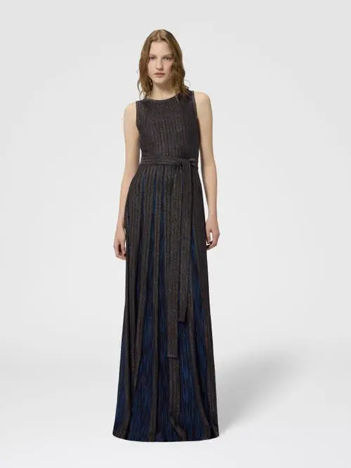 Missoni Long Viscose Lamé Dress With Belt