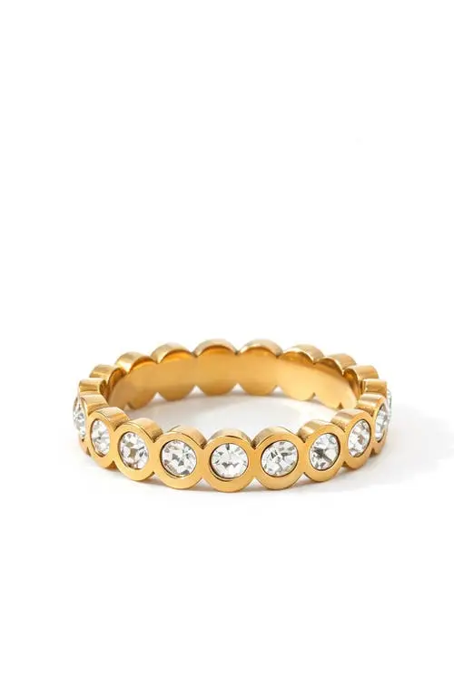 MINT & LILY Bezel Set Eternity Stacking Ring - Gold