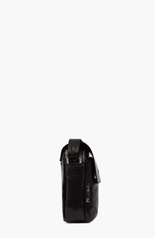 CAVALINHO Gentleman Leather Traveler Crossbody Bag 92 - Black