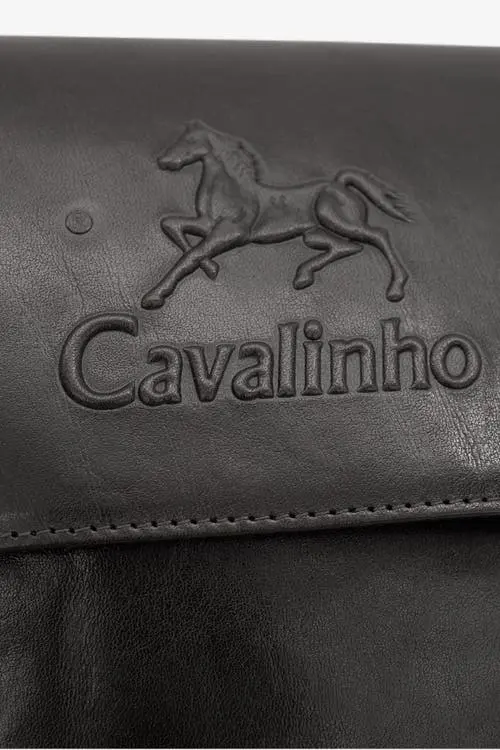 CAVALINHO Gentleman Leather Traveler Crossbody Bag 92 - Black