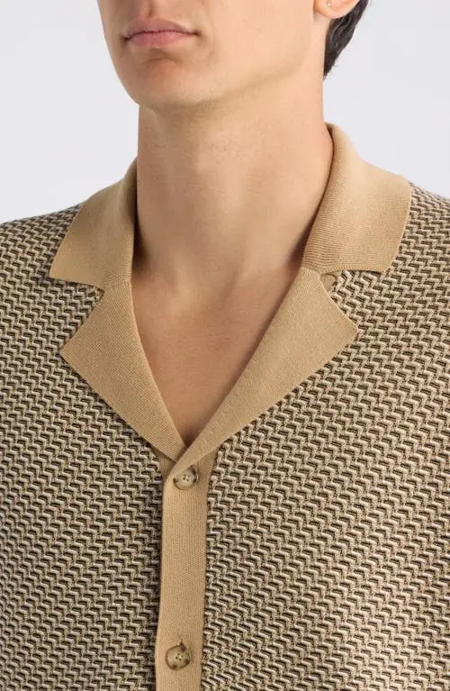 BOSS Lomare Cotton Button-up Sweater