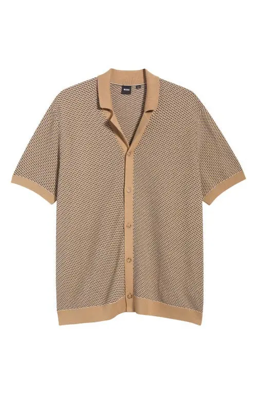 BOSS Lomare Cotton Button-up Sweater