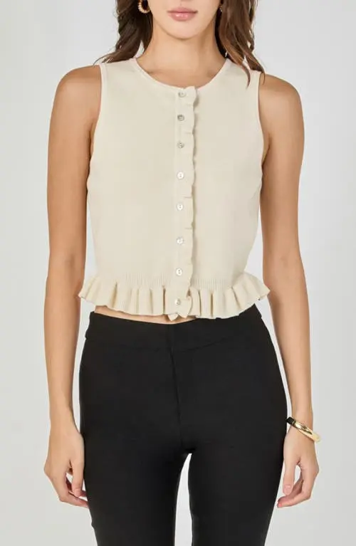 Endless Rose Ruffle Trim Knit Vest