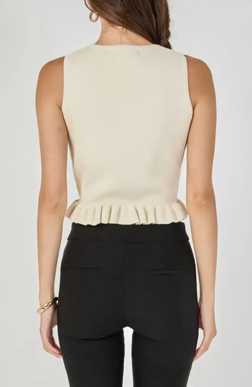 Endless Rose Ruffle Trim Knit Vest
