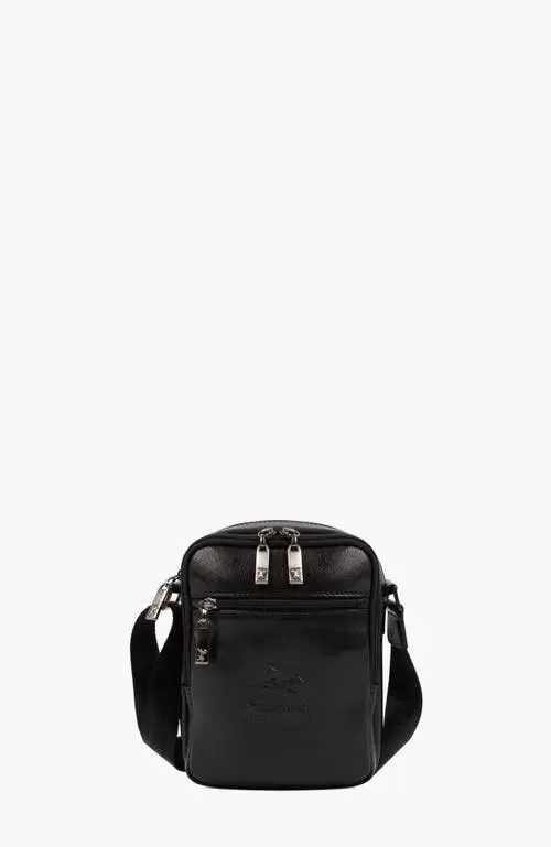 CAVALINHO Gentleman Leather Traveler Crossbody Bag 128 - Black
