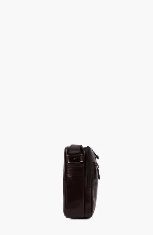 CAVALINHO Gentleman Leather Traveler Crossbody Bag 128 - Brown