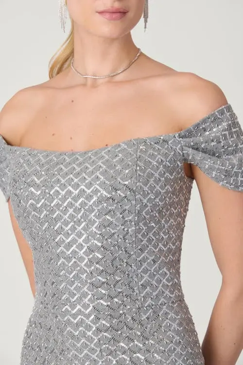 Shoshanna Sequin Embellished Wool Samantha Dress