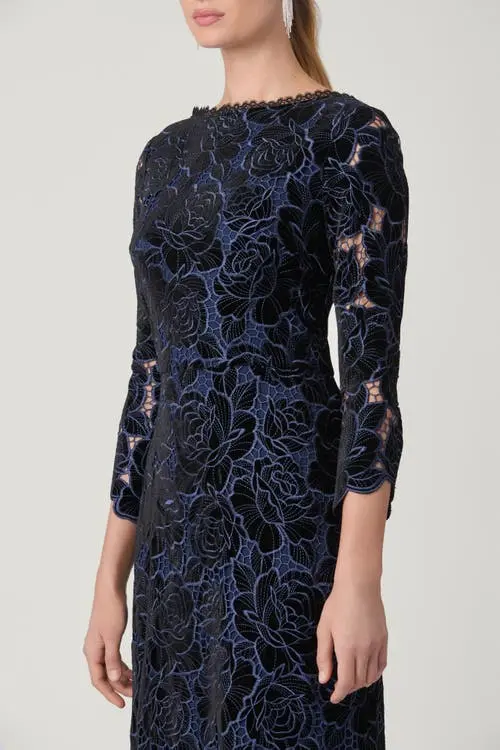 Shoshanna Monroe Velvet Lace Brianna Dress