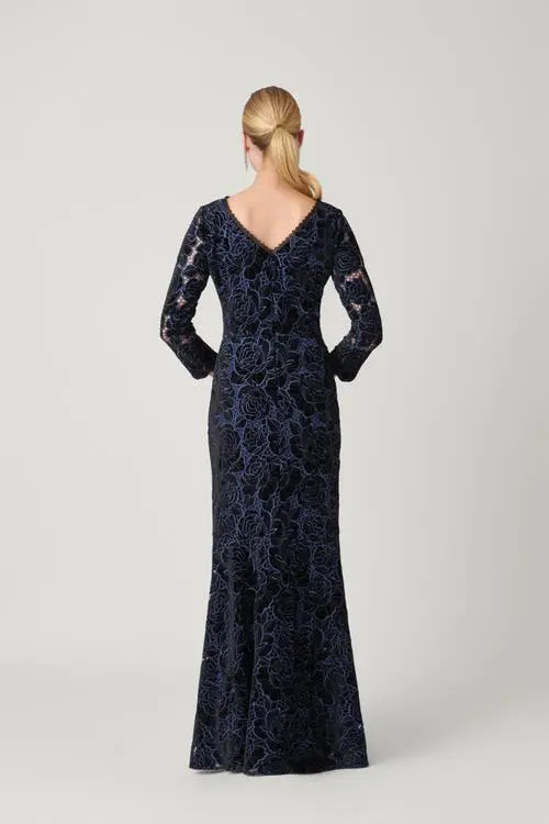 Shoshanna Monroe Velvet Lace Brianna Dress