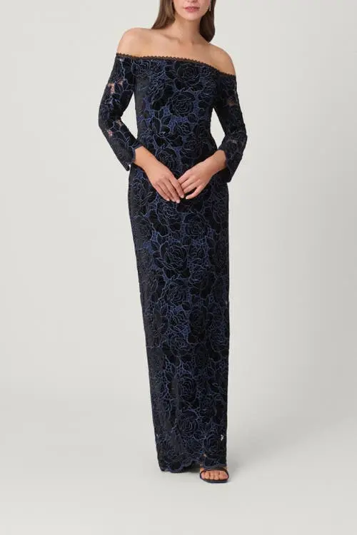 Shoshanna Monroe Velvet Lace Joelle Dress