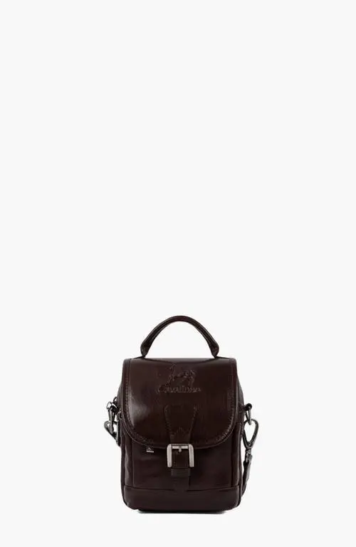 CAVALINHO Gentleman Leather Traveler Crossbody Bag 590 - Brown