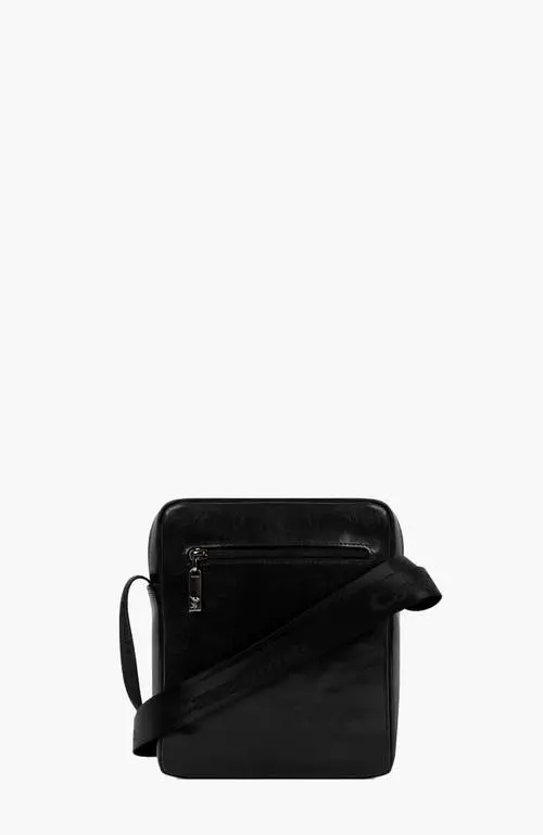 CAVALINHO Gentleman Leather Traveler Crossbody Bag 632 - Black